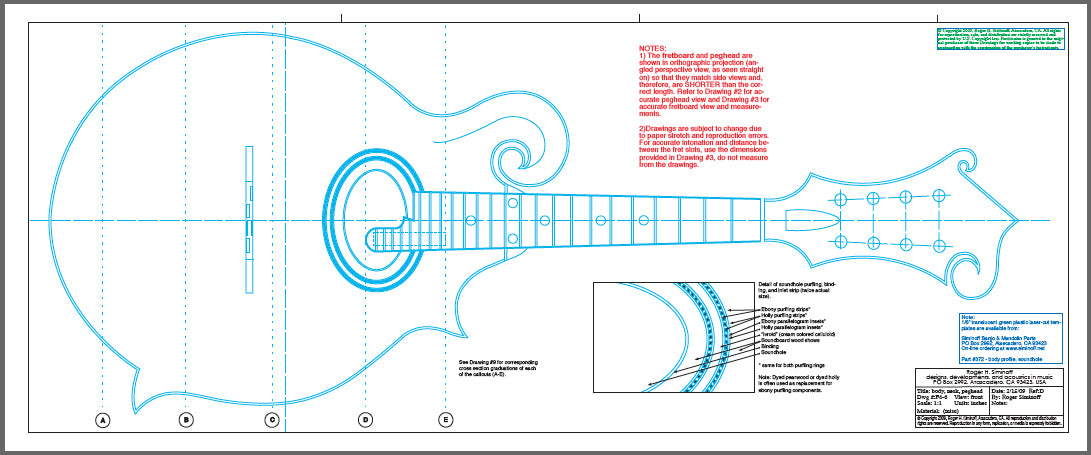 F4 mandolin blueprint drawings | constructing an F4 mandolin – Straight ...