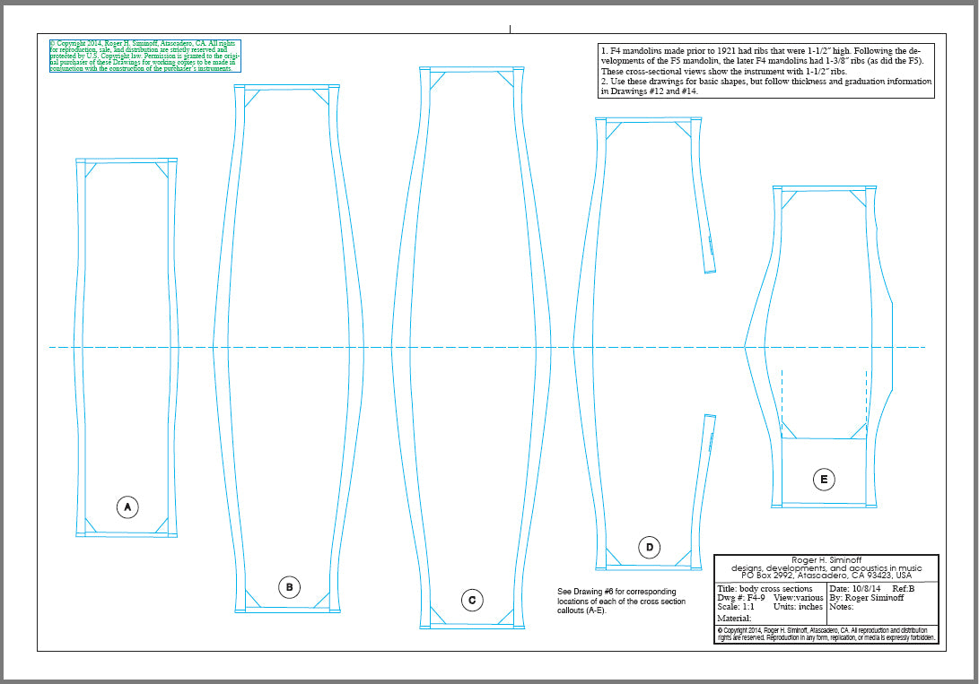 F4 mandolin blueprint drawings | constructing an F4 mandolin – Straight ...